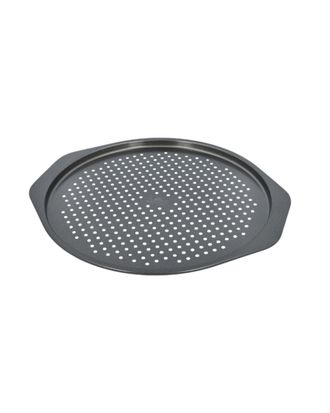 RBV BIRKMANN Birkmann, Laib & Seele, rundes, perforiertes Pizzablech &Oslash; 28 cm, f&uuml;r knusprige B&ouml;den, aus hochwertigem Karbonstahl, Antihaftbeschichtung, mit seitlich