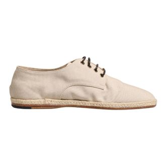 Dolce & Gabbana Homme, Chaussures, Beige, Taille: 44 EU Derbies en Toile &agrave; Lacets et Semelle Espadrille