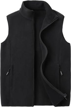Generic Gilet Homme Coupe Slim Polaire &Eacute;paissir Chaudes Poches Gilet Homme Casual Col Montant Couleur Unie Gilet Homme Jeune Alpinisme Ext&eacute;rieur Sport Gilet H