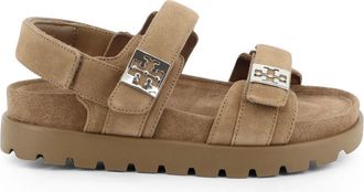 Tory Burch Femme, Chaussures, Beige, Taille: 36 EU Double Strap Suede Sandal