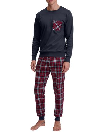 CALIDA Family & Friends B&uuml;ndchen-Pyjama Herren, warme Baumwollqualit&auml;t