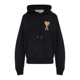 Ami Femme, Sweatshirts et sweats &agrave; capuche, Noir, Taille: 34 FR Sweat &agrave; capuche