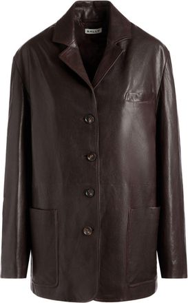 Bally veste de moto en cuir - Marron