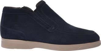 Baldinini Homme, Chaussures, Bleu, Taille: 45 EU Blue suede leather slip-ons
