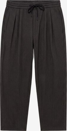 Knowledge Cotton Apparel Herren vegan Hose Ozone Relaxed Im Grauen Hahnentrittmuster