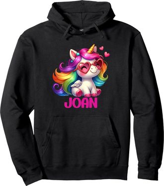 BDAZ Joan Personalisierter Name Buntes Einhorn Damen M&auml;dchen Pullover Hoodie
