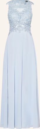 Apart Abendkleid Mit Spitze Und Schmucksteinen blau
