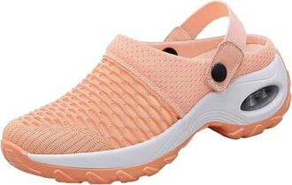 Generic Sabots à coussin dair pour femme en maille respirante, sandales de marche légères avec sangle réglable, semelle antidérapante confortable, coussin abs