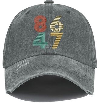 Generic 8647 Hat, 86 47 Casquette de baseball, 8647 Chapeaux Femme Homme, gris, 53