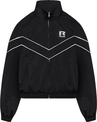 Rhude Homme, Sweatshirts et sweats &agrave; capuche, Noir, Taille: S Mesh Piping Raglan Track Jacket