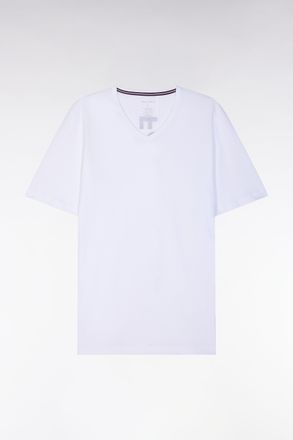 Eden Park Pyjama Court En Jersey De Coton T-shirt Blanc Short Marine
