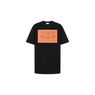 Moschino unisex, Tops, Noir, Taille: XS In Love We Trust T-Shirt