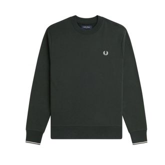 Fred Perry Crew Neck Sweatshirt - - Sweatshirts & Hoodies - Herren - Gr&uuml;n - L