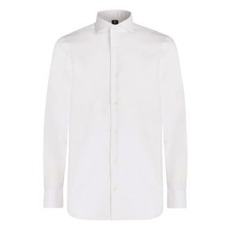 Boggi Milano Homme, Chemises, Blanc, Taille: 6XL Chemise en coton pinpoint Slim Fit