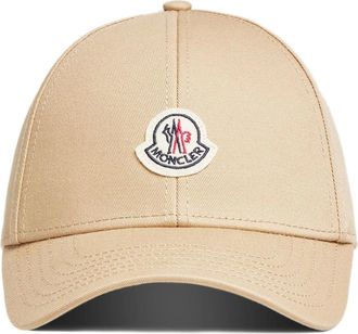 Moncler Homme, Accessoires, Beige, Taille: ONE Size Casquette de baseball en gabardine de coton