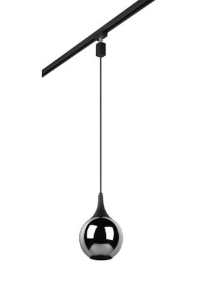 Trio Leuchten Schienensystem-H&auml;ngeleuchte Duoline Lumina, Schwarz, Chrom, Glas, 180 cm, Lampen & Leuchten, Innenbeleuchtung, Leuchten nach R&auml;umen, Wohnzimmerlampen