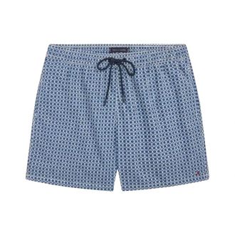 Tommy Hilfiger Medium Drawstring Print Badeshorts - - Swimwear - Herren - Blau - 2XL
