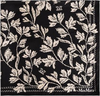 Max Mara Femme, Accessoires, Noir, Taille: ONE Size Foulard oversize en soie imprim&eacute;e