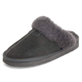 Polar Damen Real Wildleder Australian Sheepskin Winter Pelz Gef&uuml;ttert Warm Mules - Grau - GRE40 AYC0216
