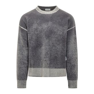 Amish Rundhals-Pullover - - Knitwear - Herren - Grau - L