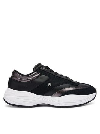 Tommy Hilfiger Sneakers Th Modern Sporty Runner Leather FW0FW09590 Schwarz