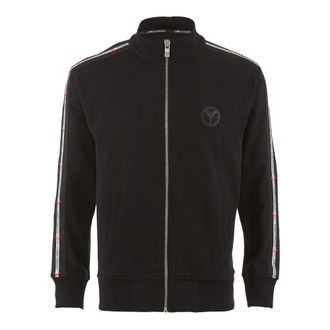 Carlo Colucci Einzigartiger Zip-through Sweatshirt f&uuml;r M&auml;nner - - Sweatshirts & Hoodies - Herren - Schwarzk - S