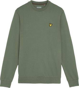 Lyle & Scott Herren Crew Neck Fly Fleece Pullover Sweatshirt, Cactus Green, XXL
