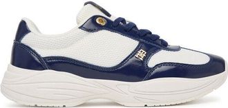 Tommy Hilfiger Sneakers Modern Runner Shiny Leather FW0FW09413 Dunkelblau