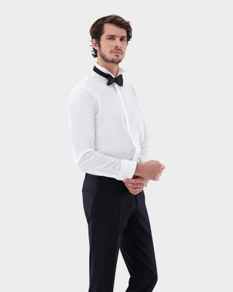 van Laack Smokinghemd mit Kl&auml;ppchenkragen Tailor Fit