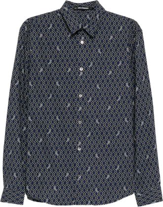 Karl Lagerfeld Aop Lslv shirt - Blau