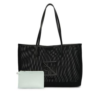 Calvin Klein Handtasche Calvin Klein Emblem Mesh Tote LV04F3380G Schwarz