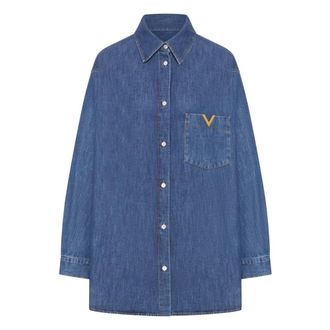 Valentino Damen, Blusen & Hemden, Blau, MGr&ouml;&szlig;e