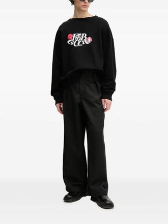 Fiorucci Sweatshirt mit Logo-Print - Schwarz