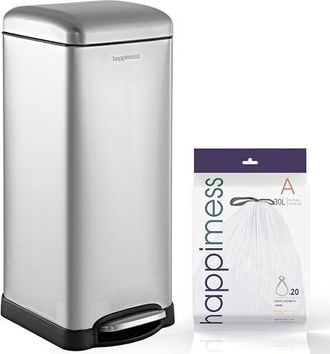 Happimess HPM1007D Betty Retro-M&uuml;lleimer mit sanft schlie&szlig;endem Deckel, fingerabdruckresistent, modern, minimalistisch, f&uuml;r Zuhause, K&uuml;che, Waschk&uuml;che, B&uuml;ro, Sc