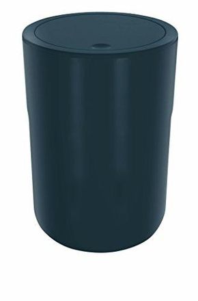 Spirella Badezimmerabfallbeh&auml;lter Modell Cocco - Schwenkdeckel mit Befestigungsring f&uuml;r Beutel - Ideal als Kosmetikm&uuml;llbeh&auml;lter - Dunkelgrau - 5L - Badaccessoi