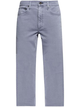 Rag & Bone Halbhohe Straight-Leg-Jeans - Blau