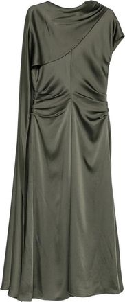 SIMKHAI Draped Asymmetric Midi Dress
