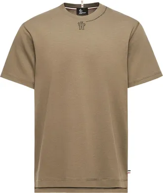 Moncler Moncler T-shirt En Coton &Agrave; Logo Et Coordonn&eacute;es, Homme, Vert, Taille: 3xl