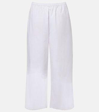 R&oacute;he R&oacute;he Pantalon large en coton brod&eacute;