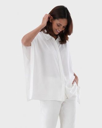 van Laack Tunika Bluse aus Popeline