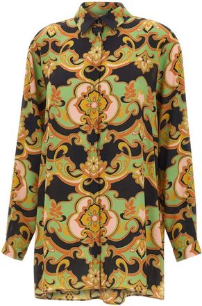 Etro Femme, Blouses et Chemises, Multicolore, Taille: 44 FR Long Silk Shirt