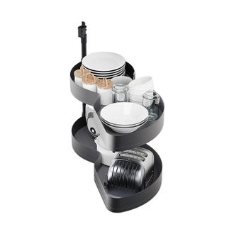 Generic 2-stufiger Eckauszugsorganizer Mit &Ouml;ffnung Nach Links Oder Rechts, Verchromter Aufbewahrungskorb, Kompatibel(Right Open,900 Cabinet)