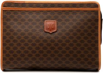 Celine Clutches - Macadam Coated Canvas Clutch - Gr. unisize - in Braun - für Damen