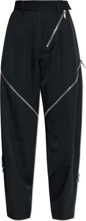 The Attico Femme, Pantalons, Noir, Taille: 32 FR Wool Pantalons