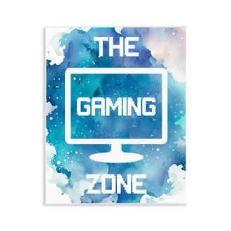 Stupell Industries Wandschild Gaming Zone Monitor, Design von Marcus Prime, 35,6 x 28,9 cm