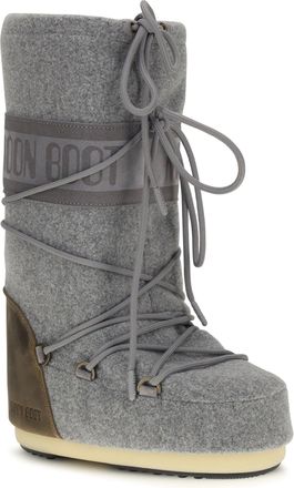 Moon Boot Nubuck Felt Snow Boot - Gray