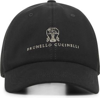 Brunello Cucinelli Homme, Accessoires, Noir, Taille: S Casquette de baseball avec broderie