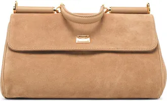 Dolce & Gabbana Sac Moyen My Sicily En Daim Beige