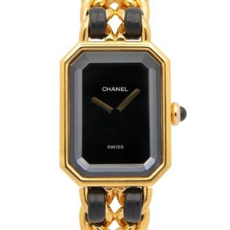 Chanel Pre-owned Montre bracelet en cuir vintage - Femme - Pre-owned - Noir - Taille: ONE Size