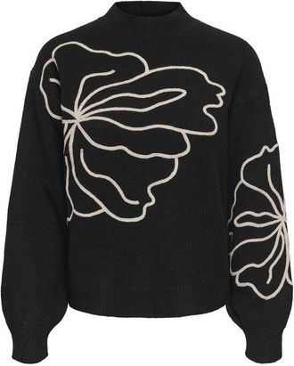 Only Strickpullover JDYJELLA L/S FLOWER PULLOVER KNT NO